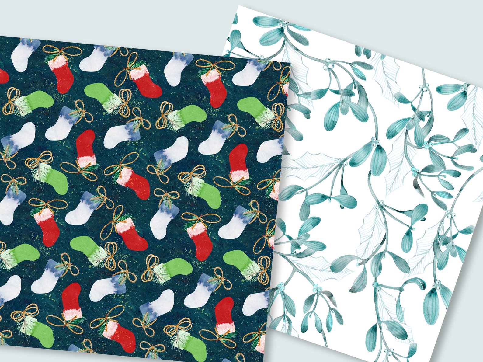 Christmas Digital Paper Pack CHRISTMAS WONDER Holiday | Etsy