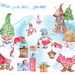 Watercolor Christmas Clipart Set | Gnomes Clipart | Digital Papers ...