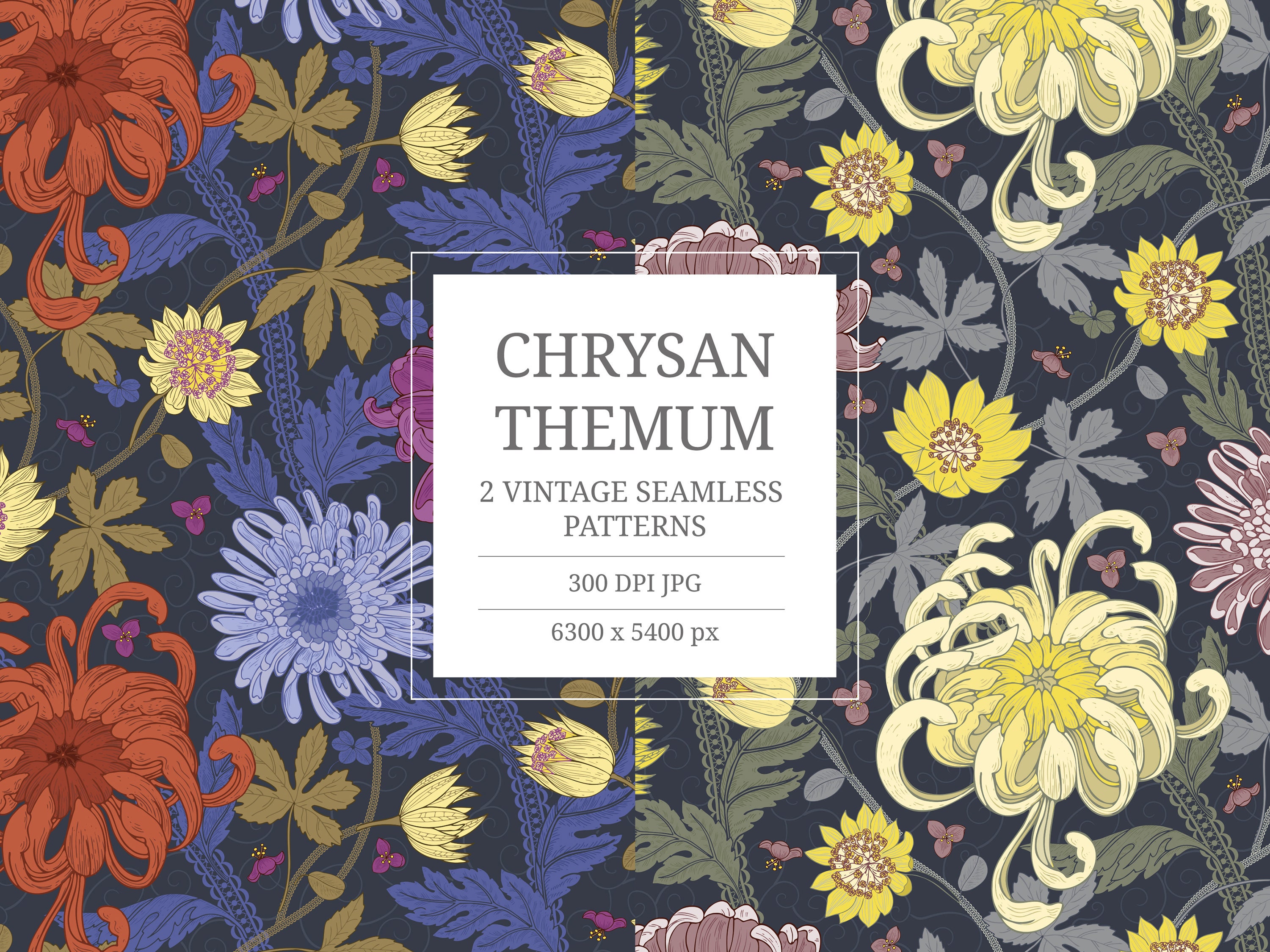 Floral vintage Digital Papers Flowers Garden Scrapbooking | Etsy