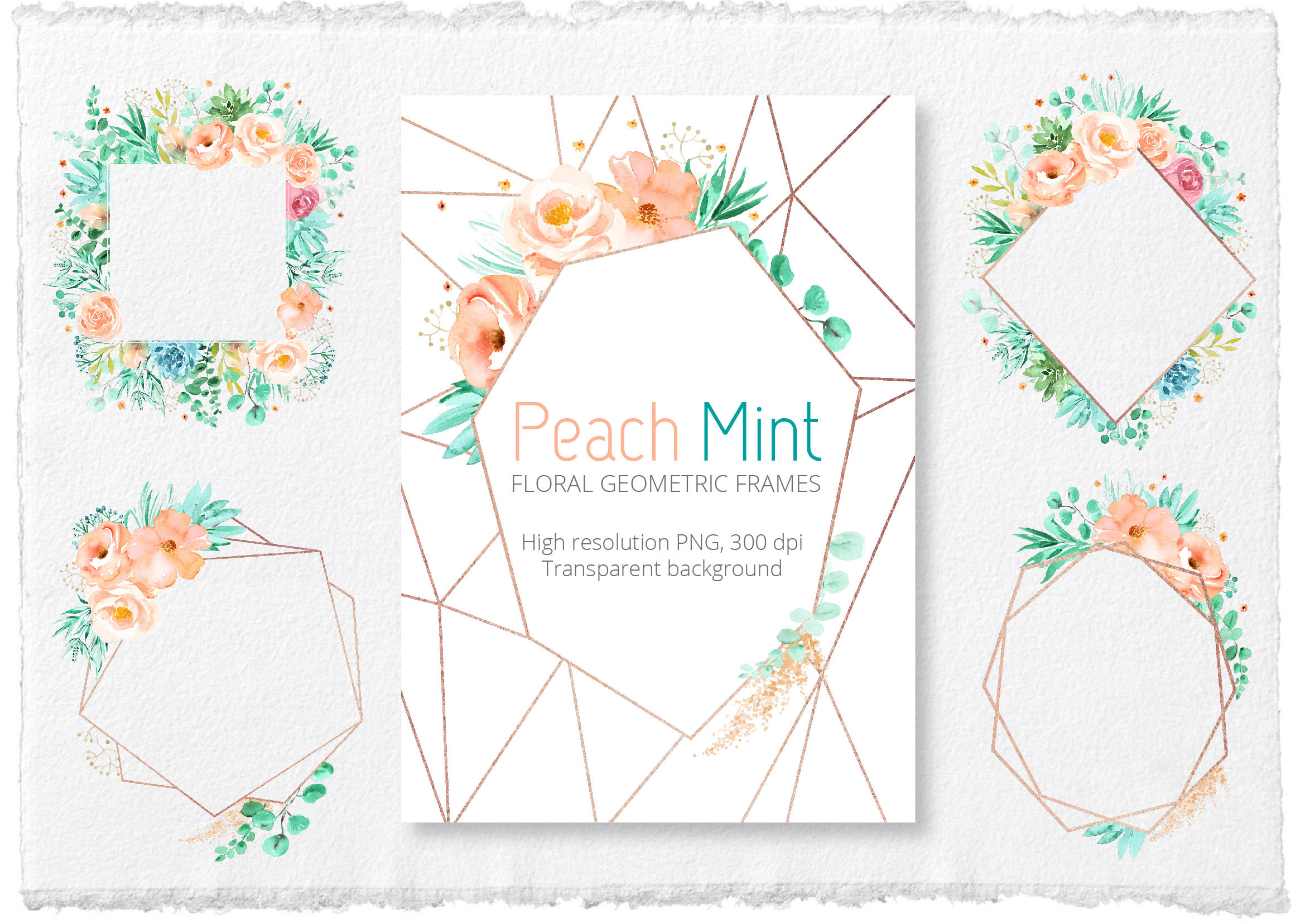 Mint And Peach Chevron Wallpaper