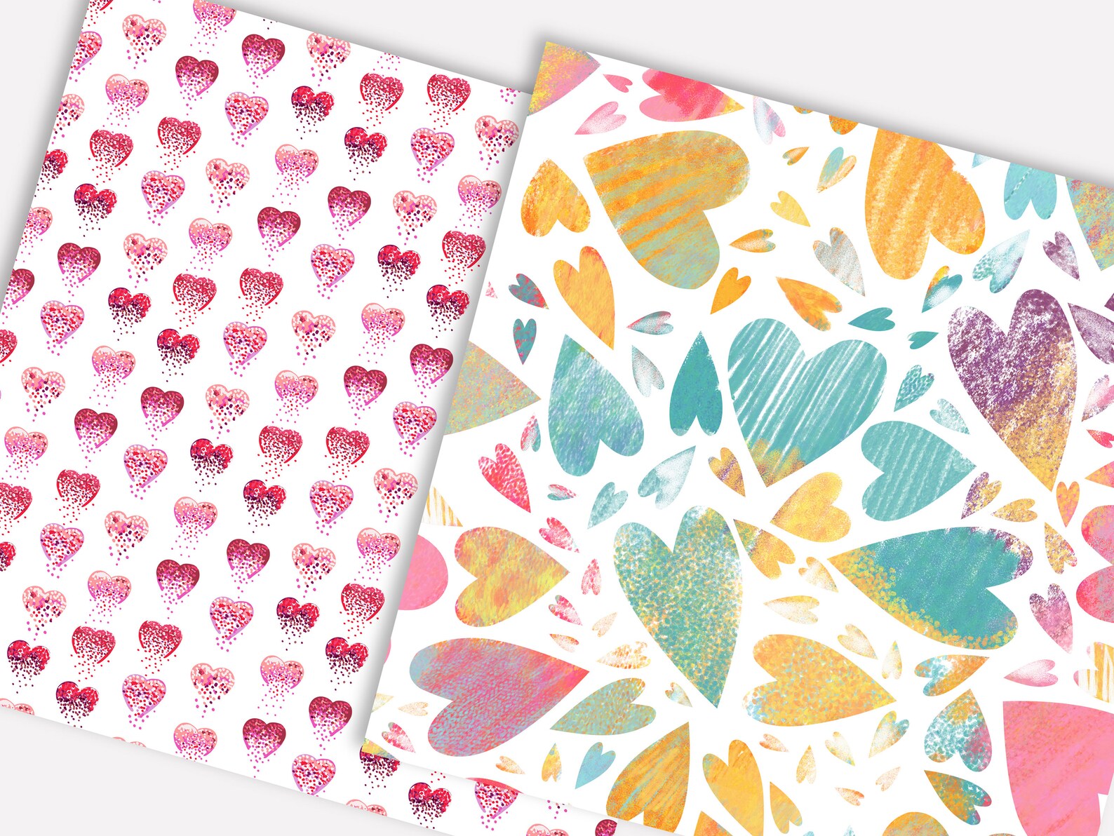 Love Seamless Digital Backgrounds Valentine Day Digital Paper - Etsy