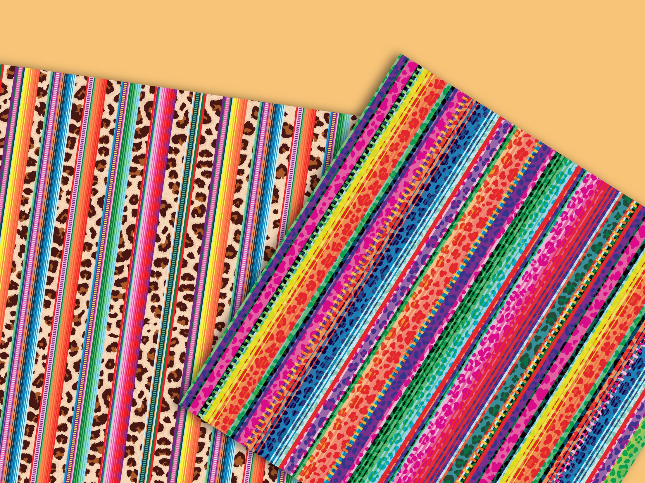 Modern Serape Leopard Print Digital Paper Pack Animal - Etsy