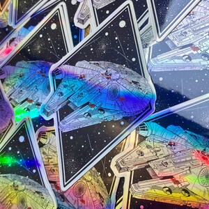 Millenium Falcon Holographic Sticker - Etsy