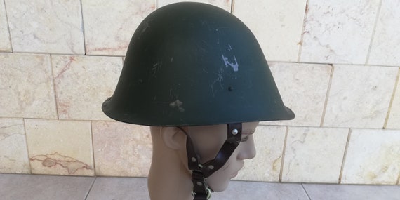 Romanian Army Military Helmet with liner and chin str… - Gem