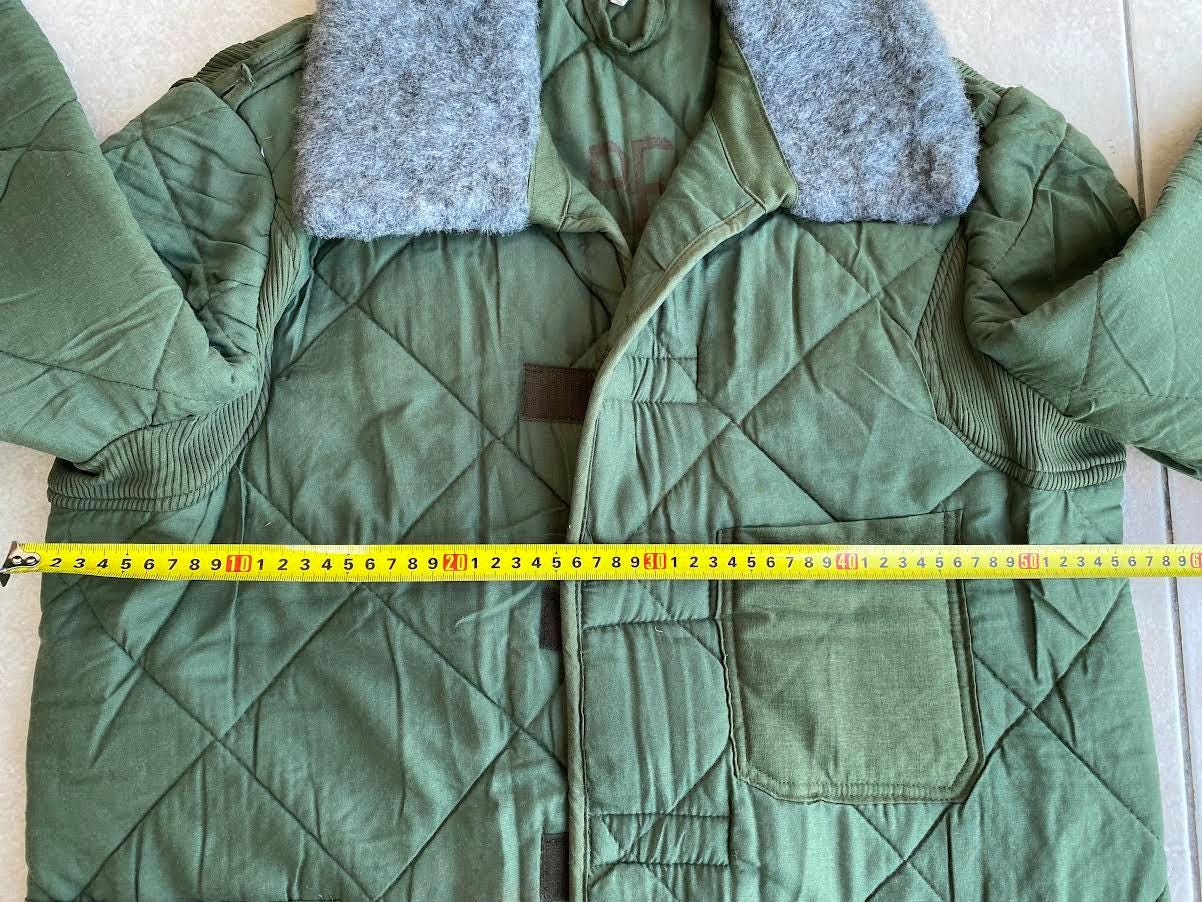 Czech Army Jacket With Fur Collar Quilted or LINER Size 164.47 - Etsy