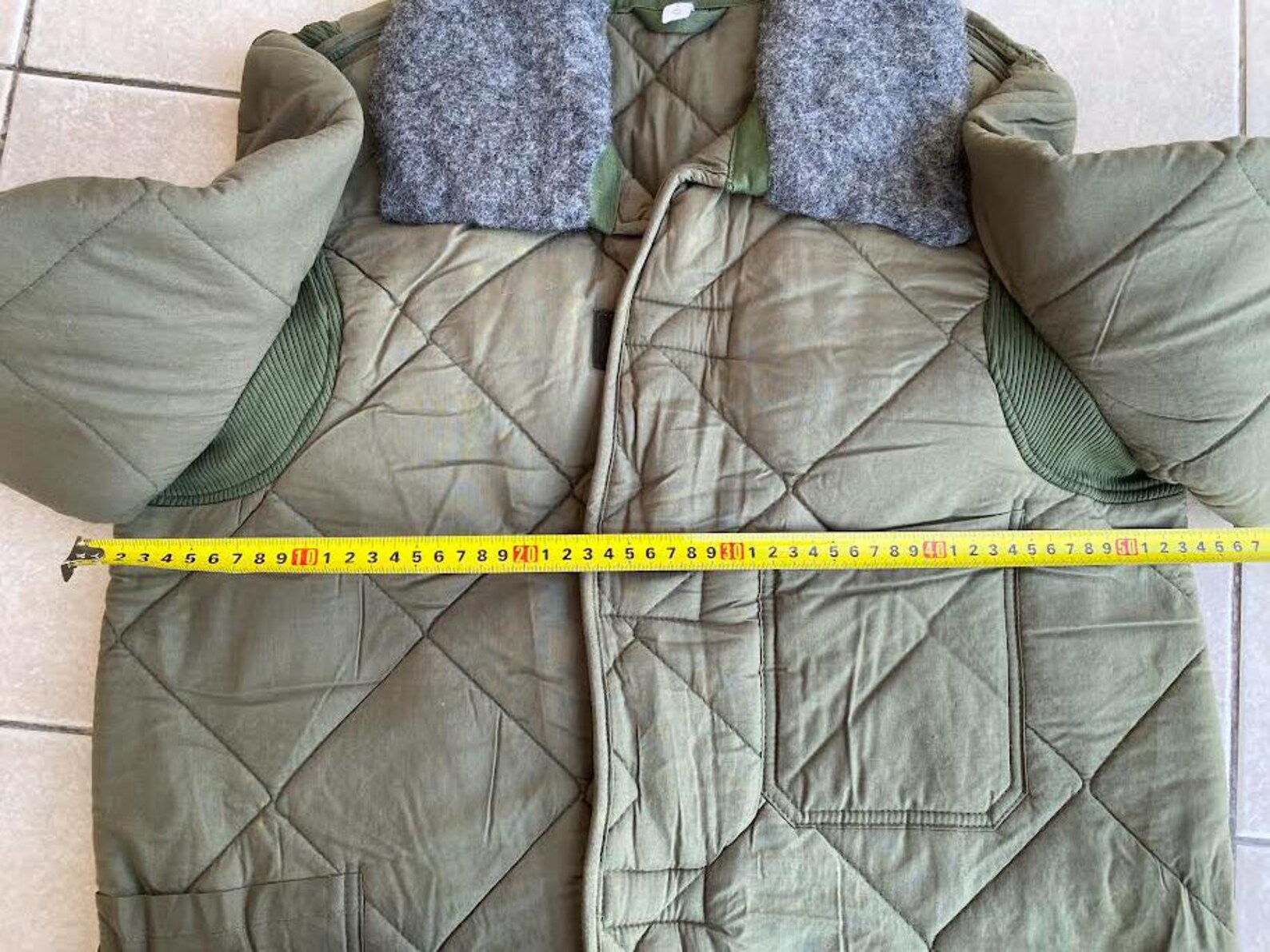Czech Army Jacket With Fur Collar Quilted or LINER Size 164.47 - Etsy