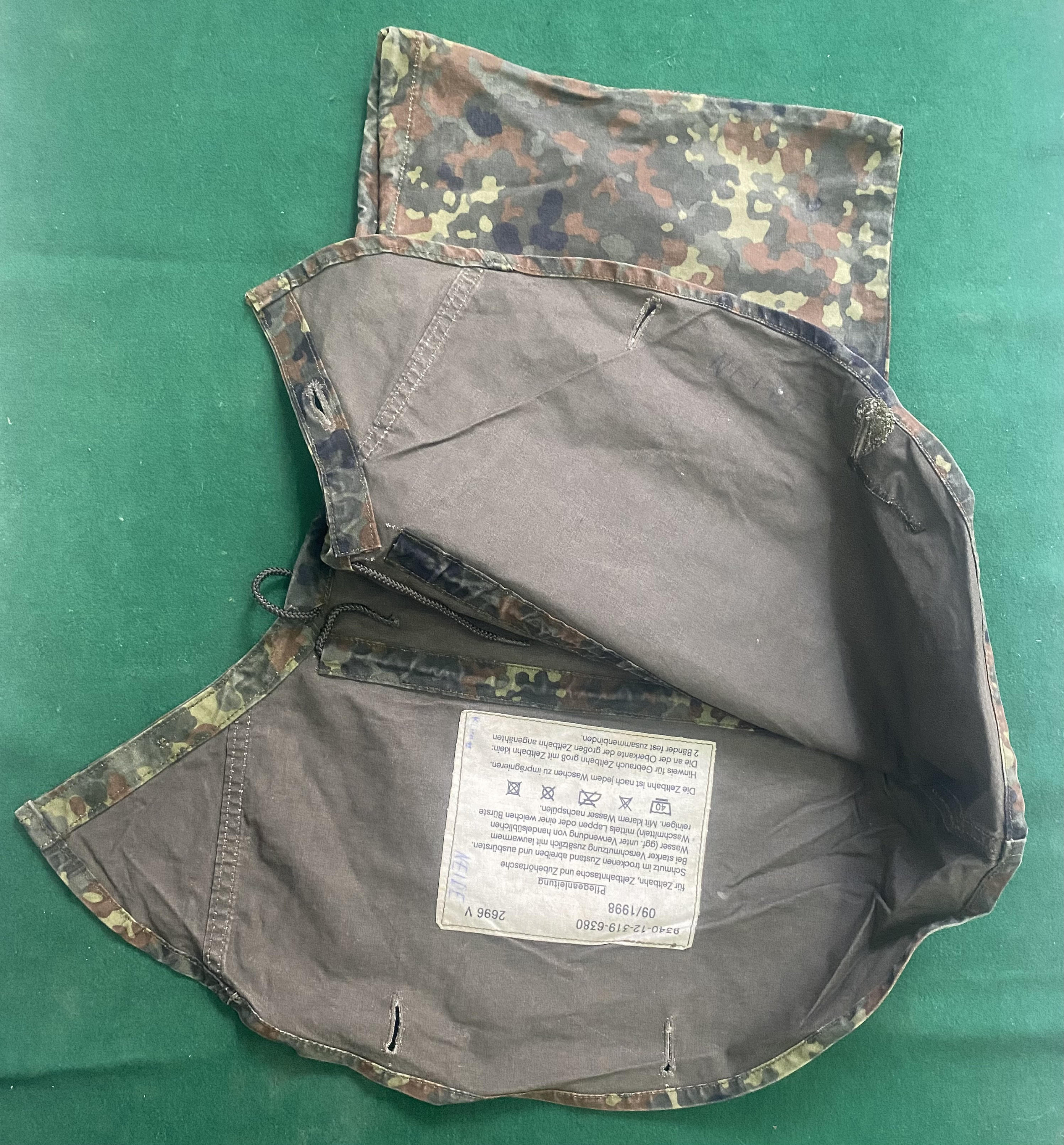 German Army Flecktarn Hood Camo Tent Shelter Case or Storage Bag - Etsy