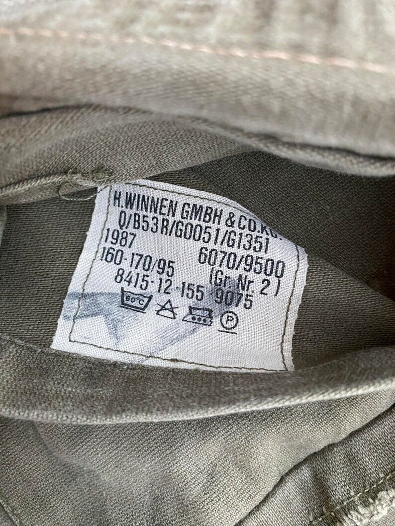 BUNDESWEHR German Army Surplus Moleskin Cotton Sleeveless Shirt Vest ...