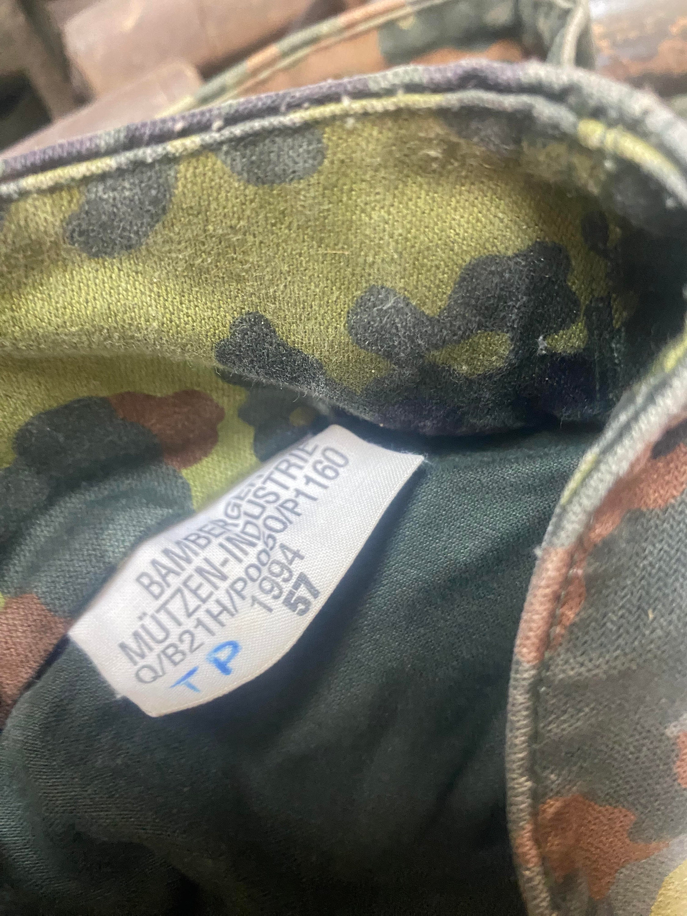 Bundeswehr German Army Flecktarn Camo Cap Used Size 57 - Etsy