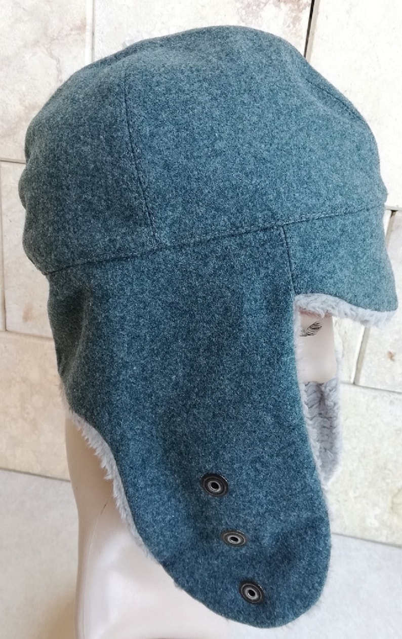 Vintage Swiss Army Winter Grey Fur / Wool Cap - Etsy