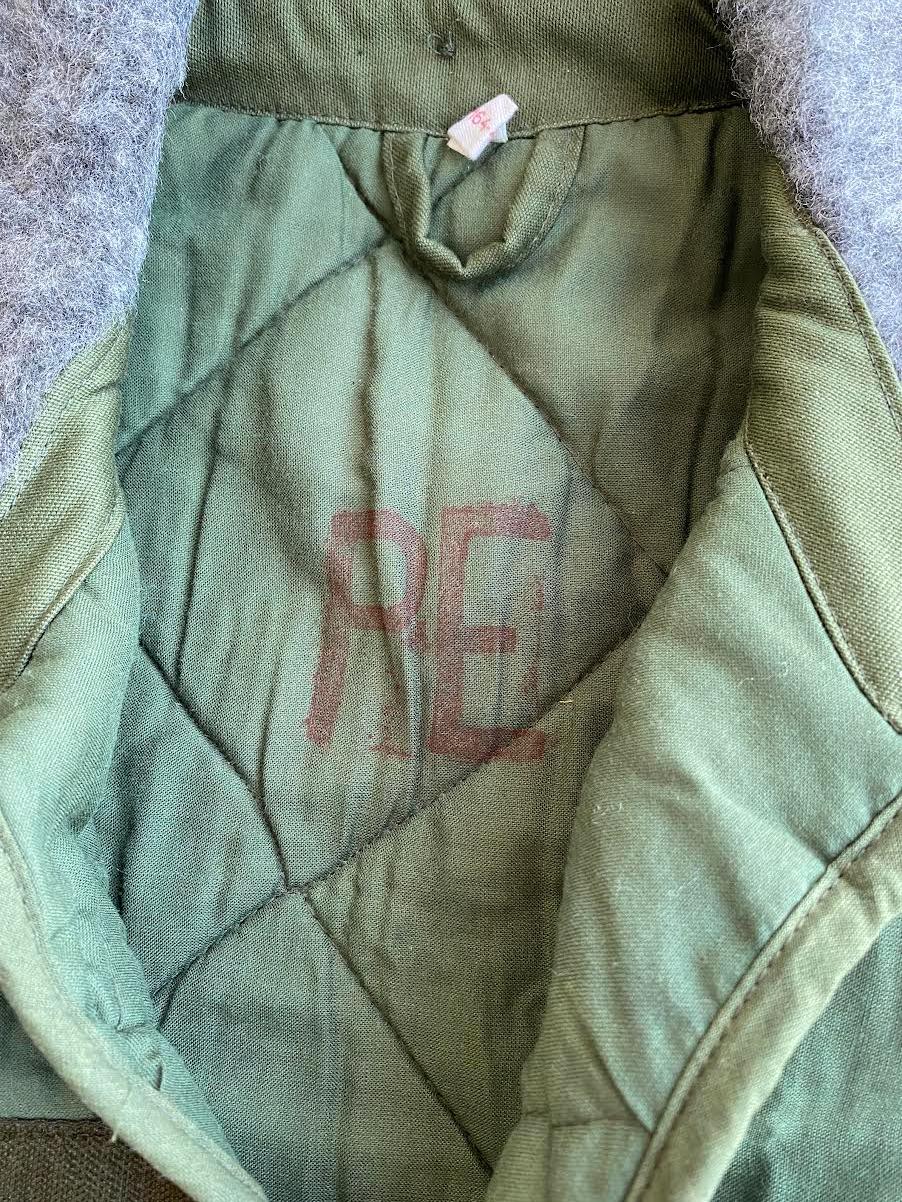 Czech Army Jacket With Fur Collar Quilted or LINER Size 164.47 - Etsy