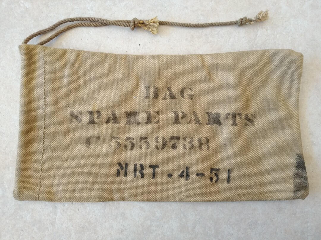 US Army Korea Issue Small Canvas Spare Part Bag for THOMPSON Spare ...