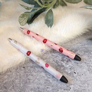 Valentine Glitter Pens Heart Pens Refillable Ink Joy Pens Personalized ...