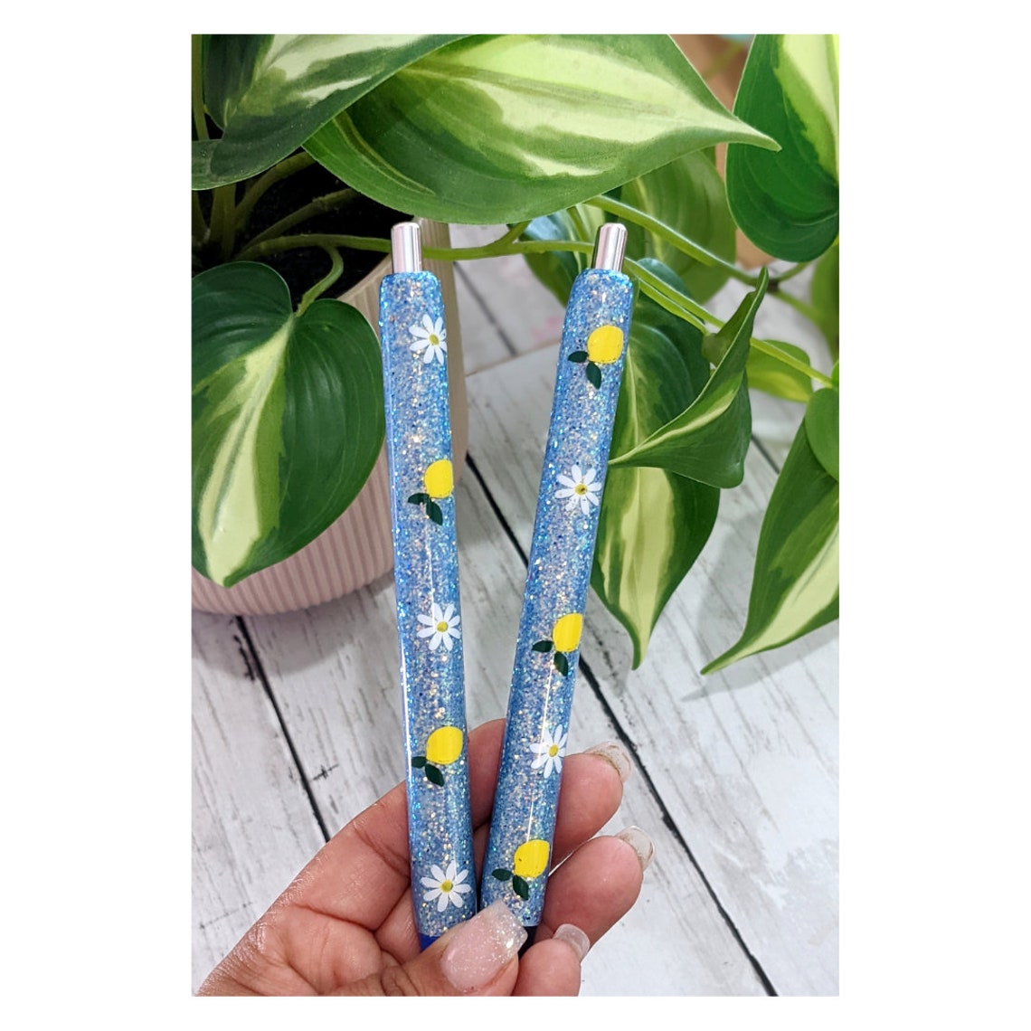 Summer Lemon Pen Refillable Ink Joy Pensglitter Refillable - Etsy