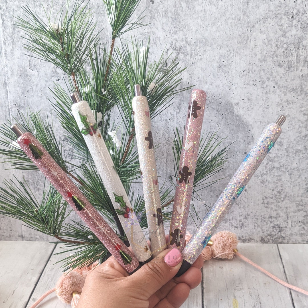 Christmas Pen Collection/ Christmas Glitter Gel Pen/ Refillable Pen ...