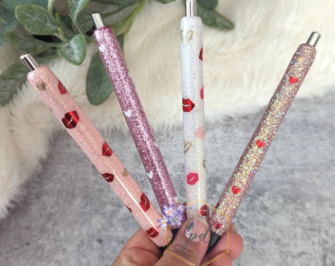 Valentine Glitter Pens| Heart Pens| Refillable Ink Joy Pens ...