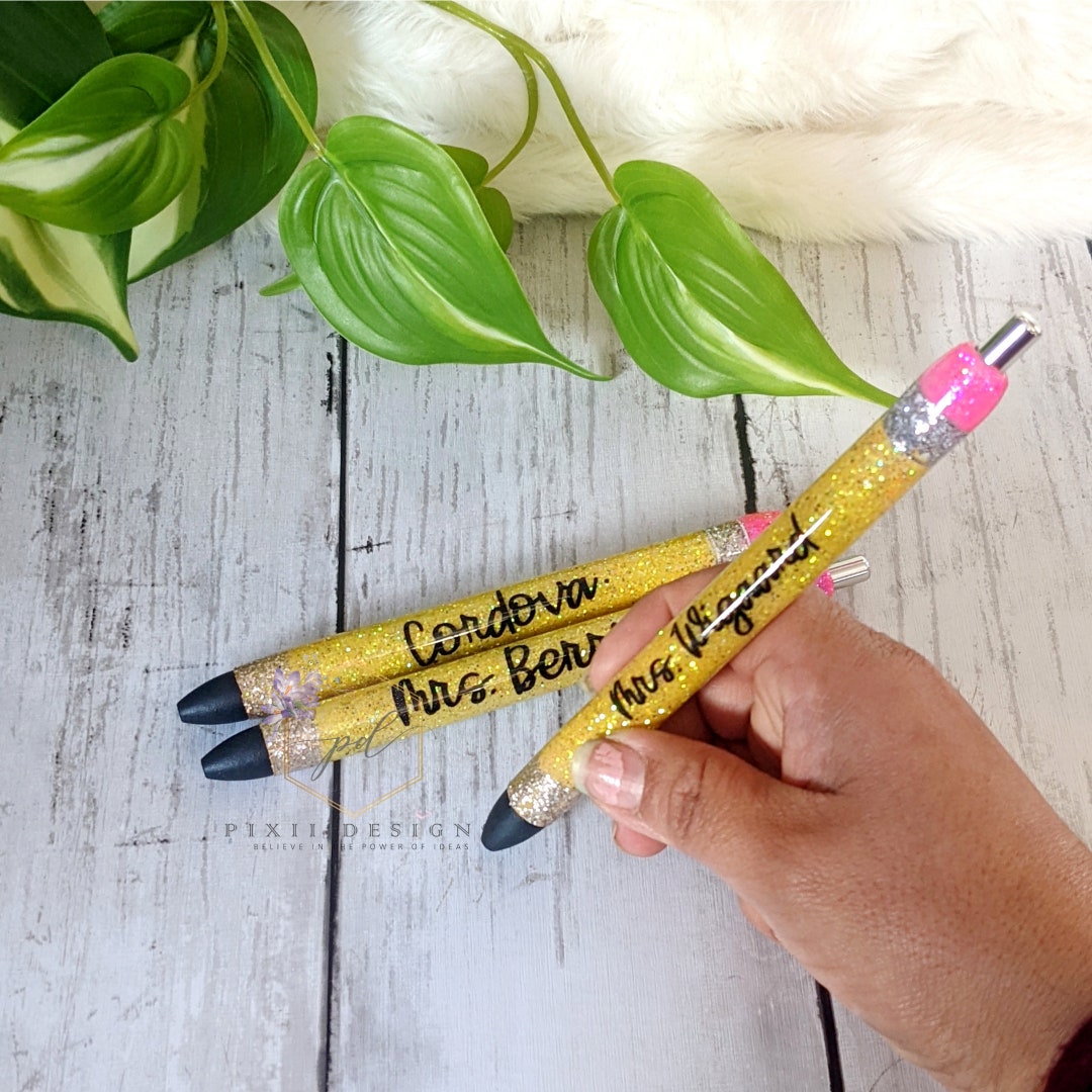 Pencil Teacher Pens, Custom Teacher Pens, Teacher Pens With Name ...