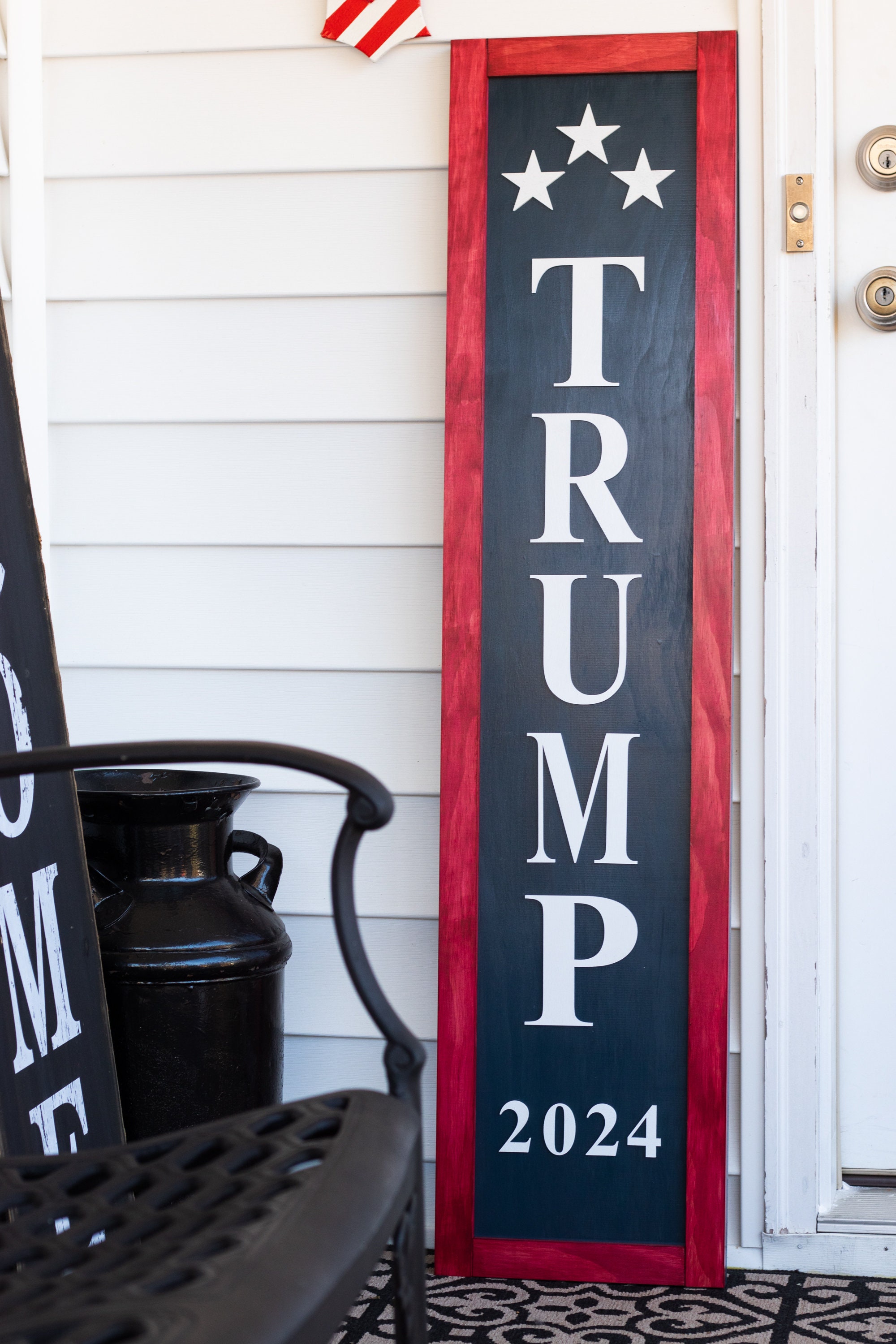 TRUMP 2024 Sign 4FT X 1FT no Stencils Wood Trim, Letters, Stars, and ...