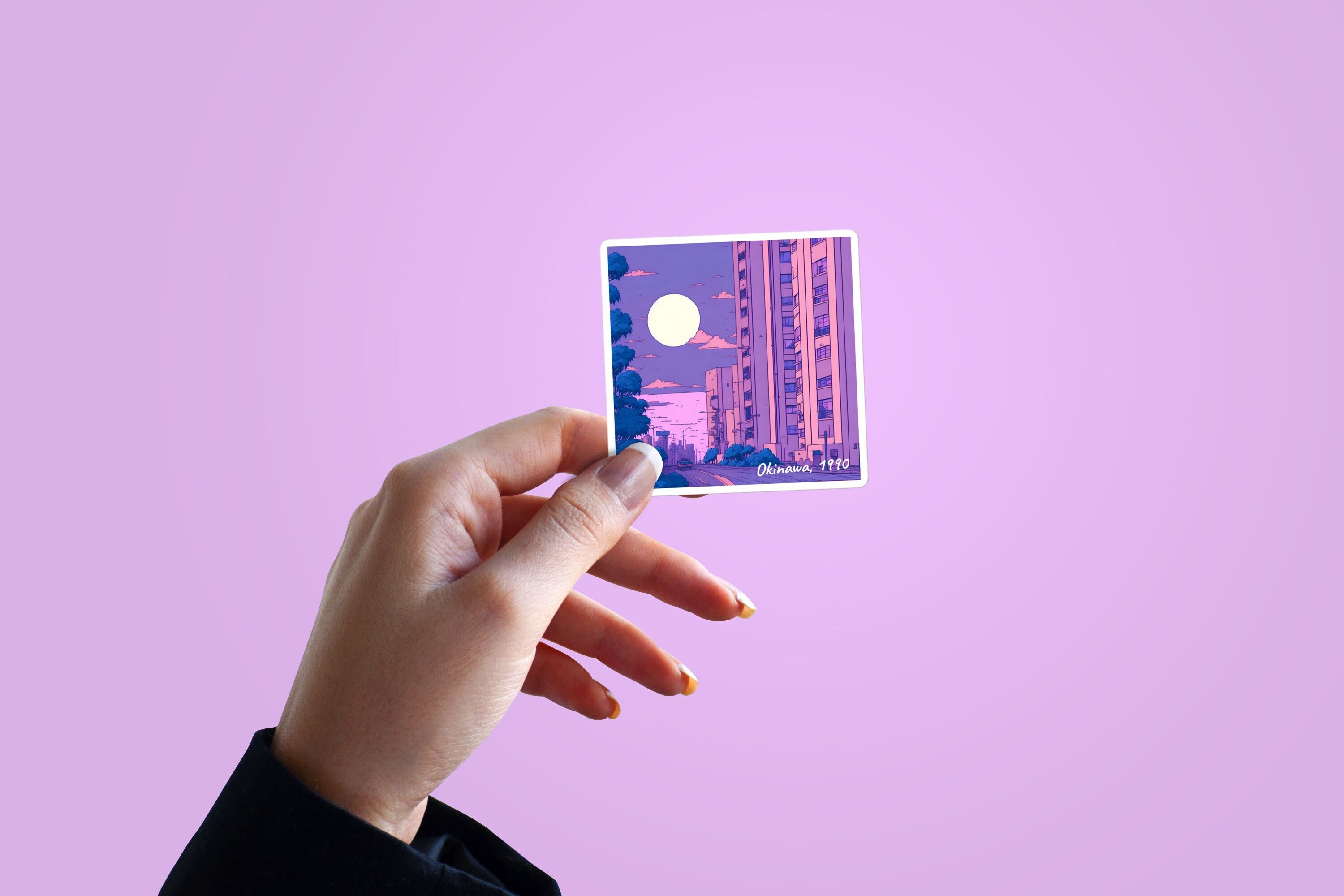 Aesthetic City Lofi Sticker Vaporwave Stickers Retro Anime Sticker ...