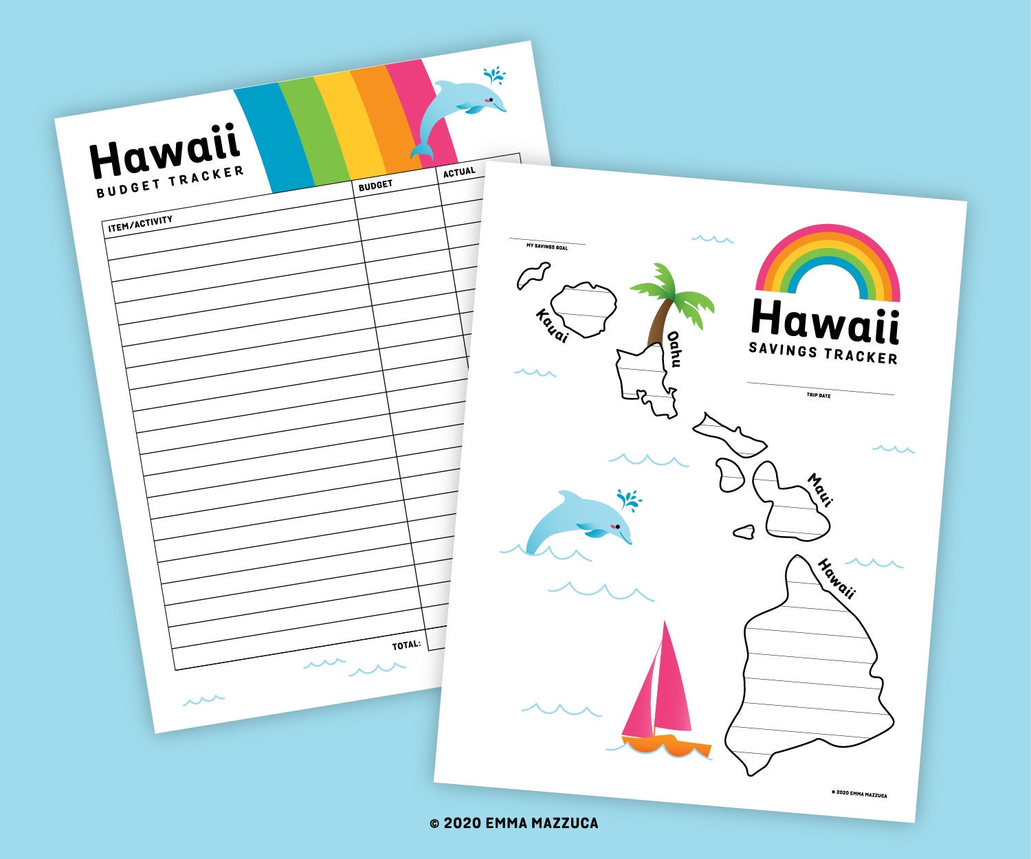 Hawaii Vacation Savings Tracker & Budget Sheet | Printable - Etsy