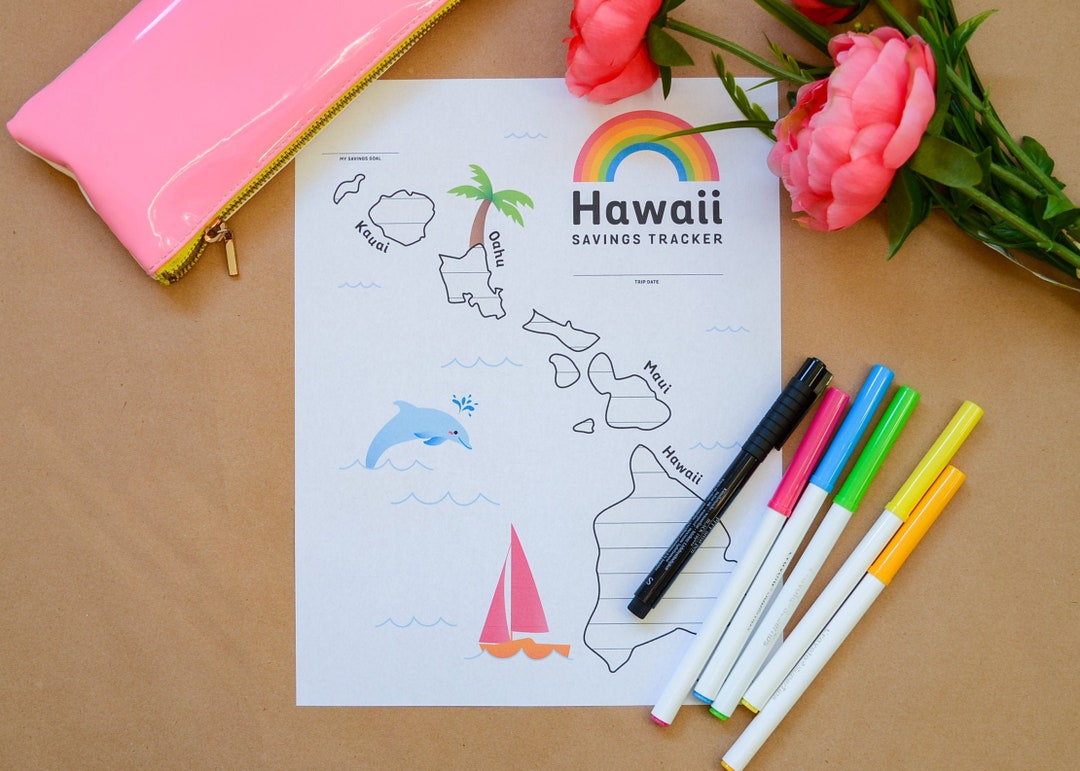 Hawaii Vacation Savings Tracker & Budget Sheet | Printable - Etsy