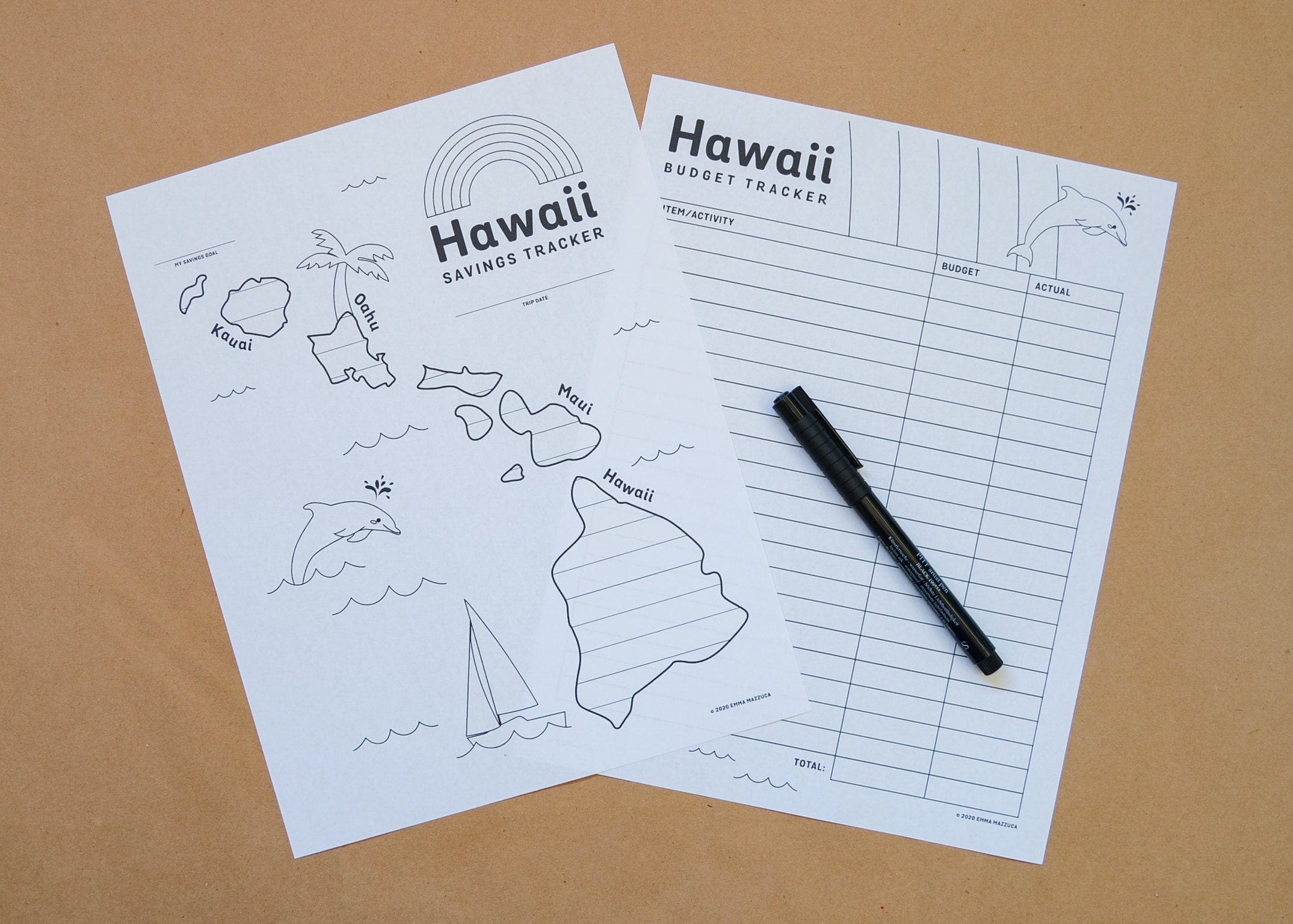 Hawaii Vacation Savings Tracker & Budget Sheet | Printable - Etsy