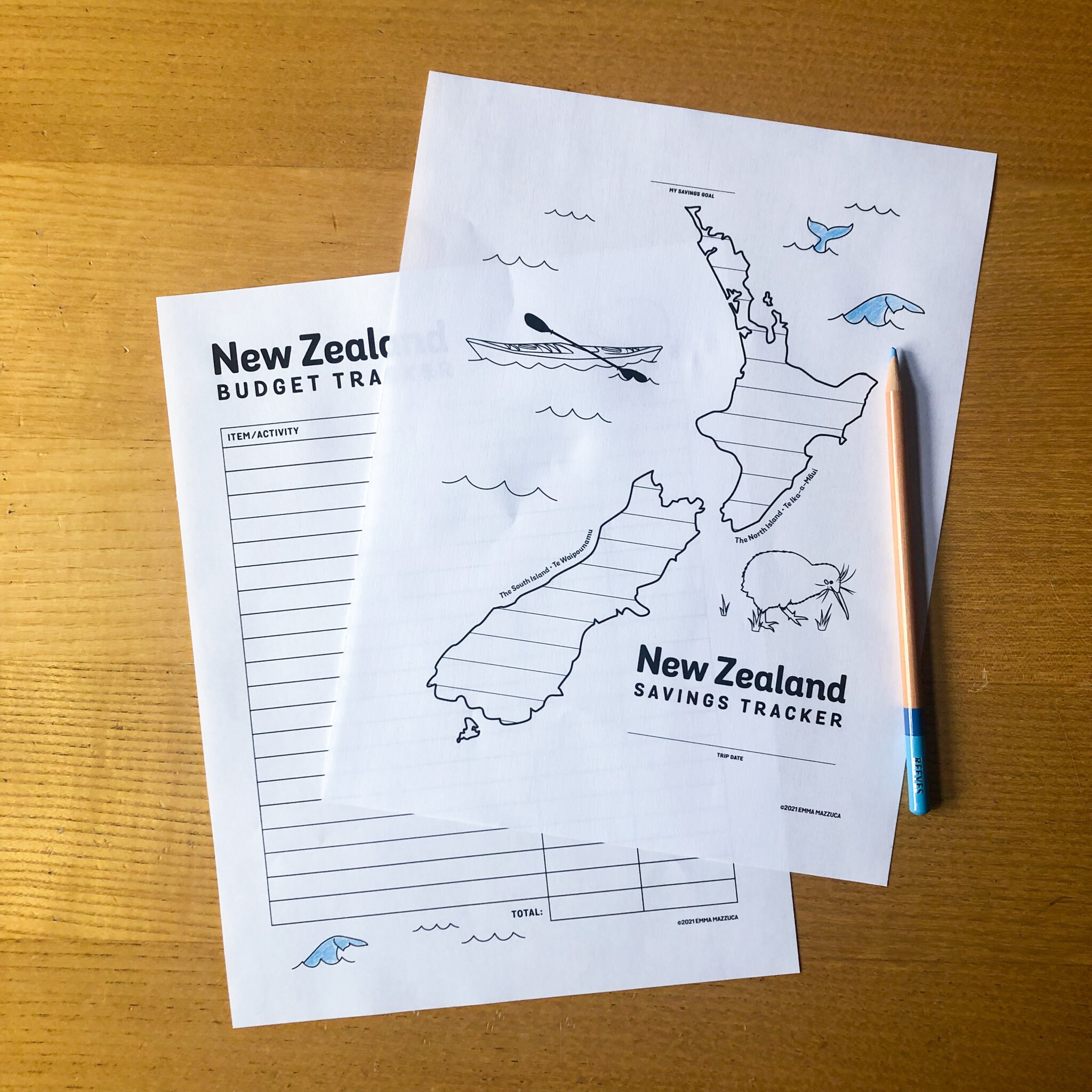 New Zealand Vacation Savings Tracker & Budget Sheet | Printable - Etsy