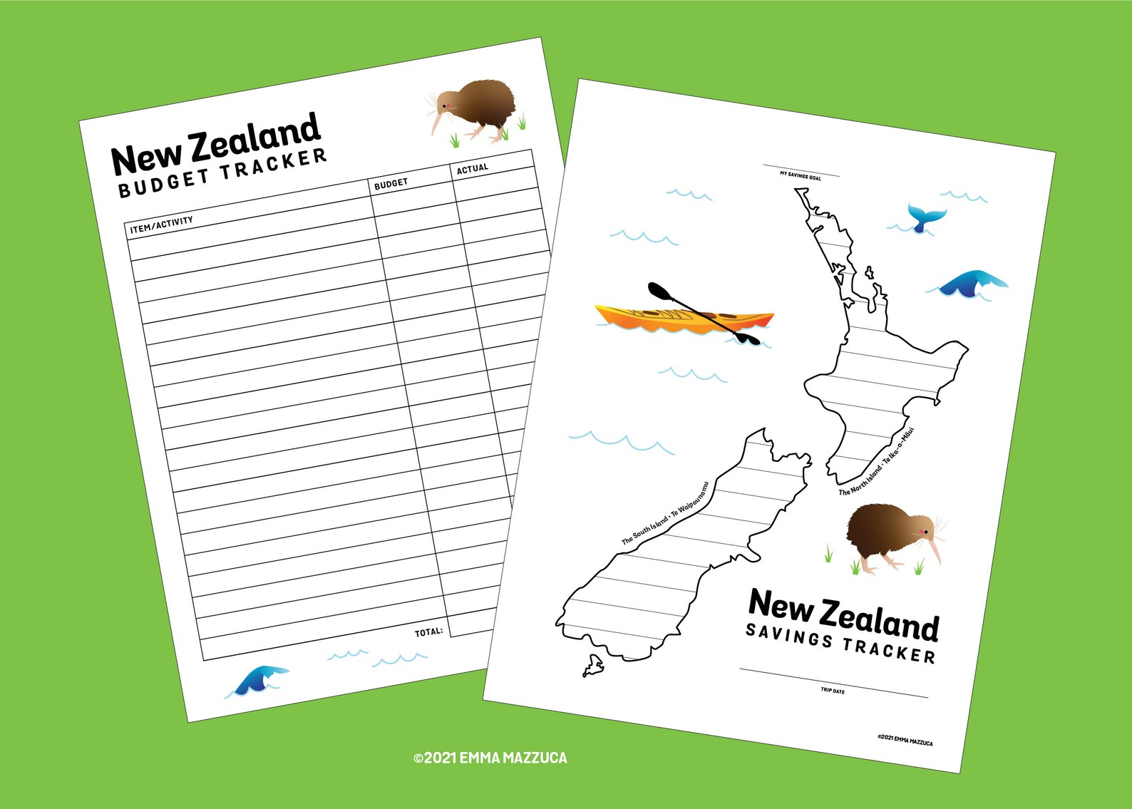 New Zealand Vacation Savings Tracker & Budget Sheet | Printable - Etsy