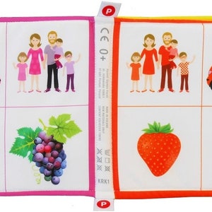 Baby Cloth Book, Colors and Shapes Learning Toy, Infant Developmental ...