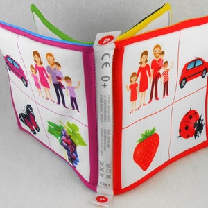 Baby Cloth Book, Colors and Shapes Learning Toy, Infant Developmental ...