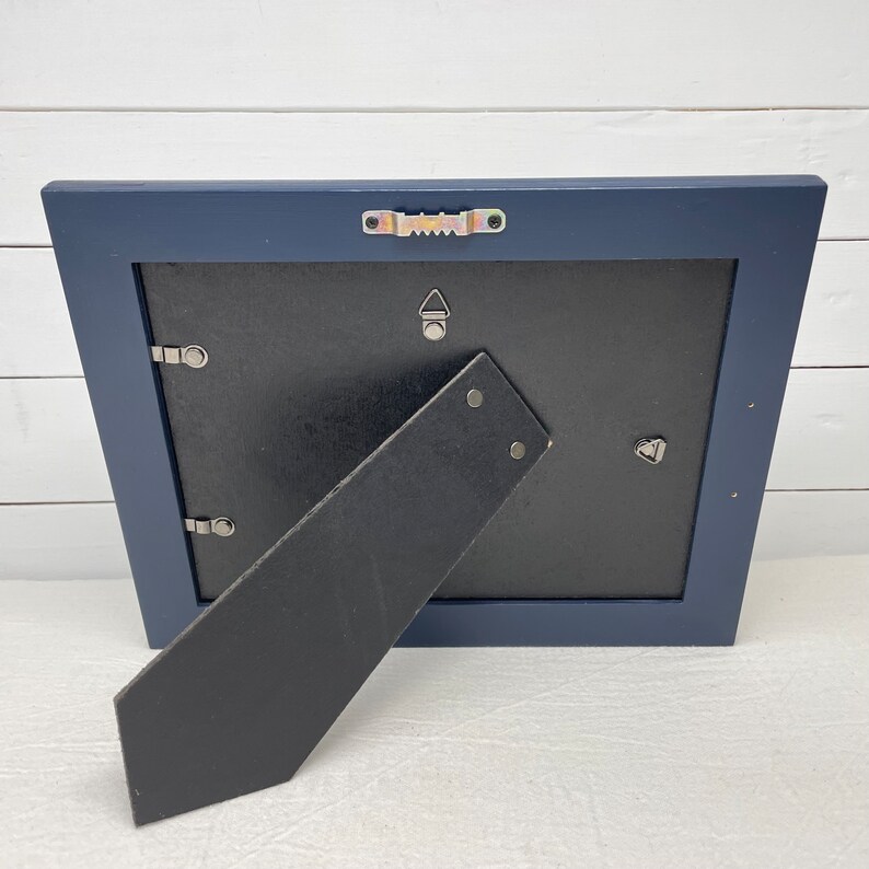 Dark Blue 6x8 Picture Frame With Silver Scandinavian Folk Art Flower ...