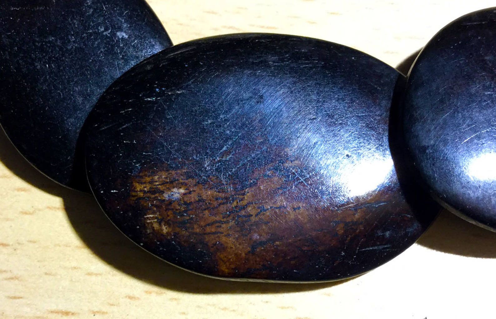 Vintage African Dyed Bone Oval Disc Statement Necklace 1970s - Etsy