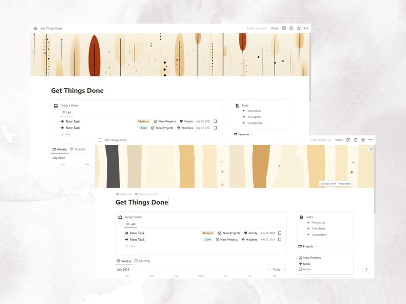 Notion Covers, Customize Notion Templates. Boho Minimalist Notion ...