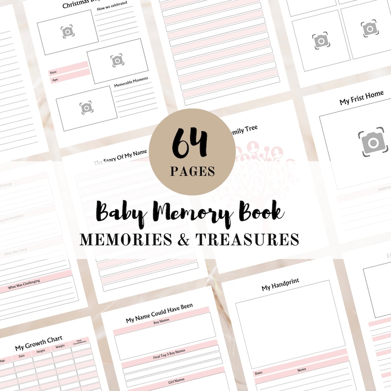 PLR Baby Memory Book, Keepsake Child Canva Template, Holiday Memories ...