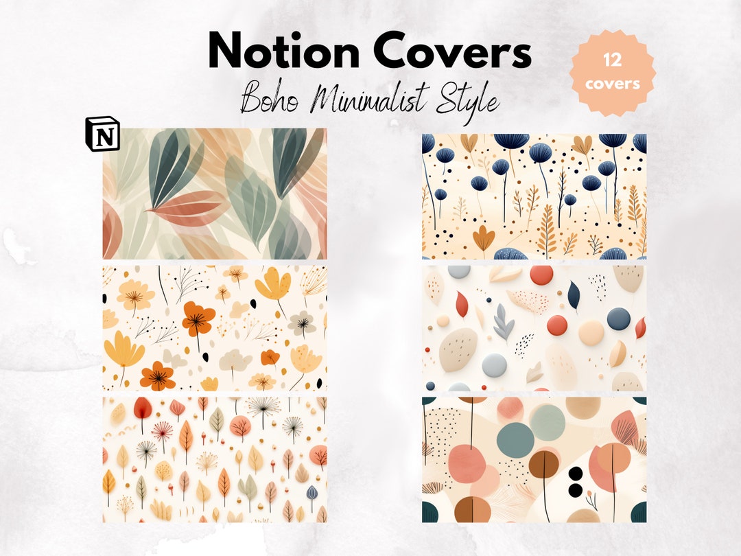 Notion Template Covers, Customize Notion Templates, Boho Minimalist ...