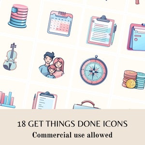 Notion Icons, PNG Images, Cute Pastel Clipart, Get Things Done Template ...