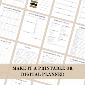 PLR Relocation Planner, Canva Template, Moving Out Planner, Editable ...