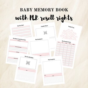 PLR Baby Memory Book, Keepsake Child Canva Template, Holiday Memories ...