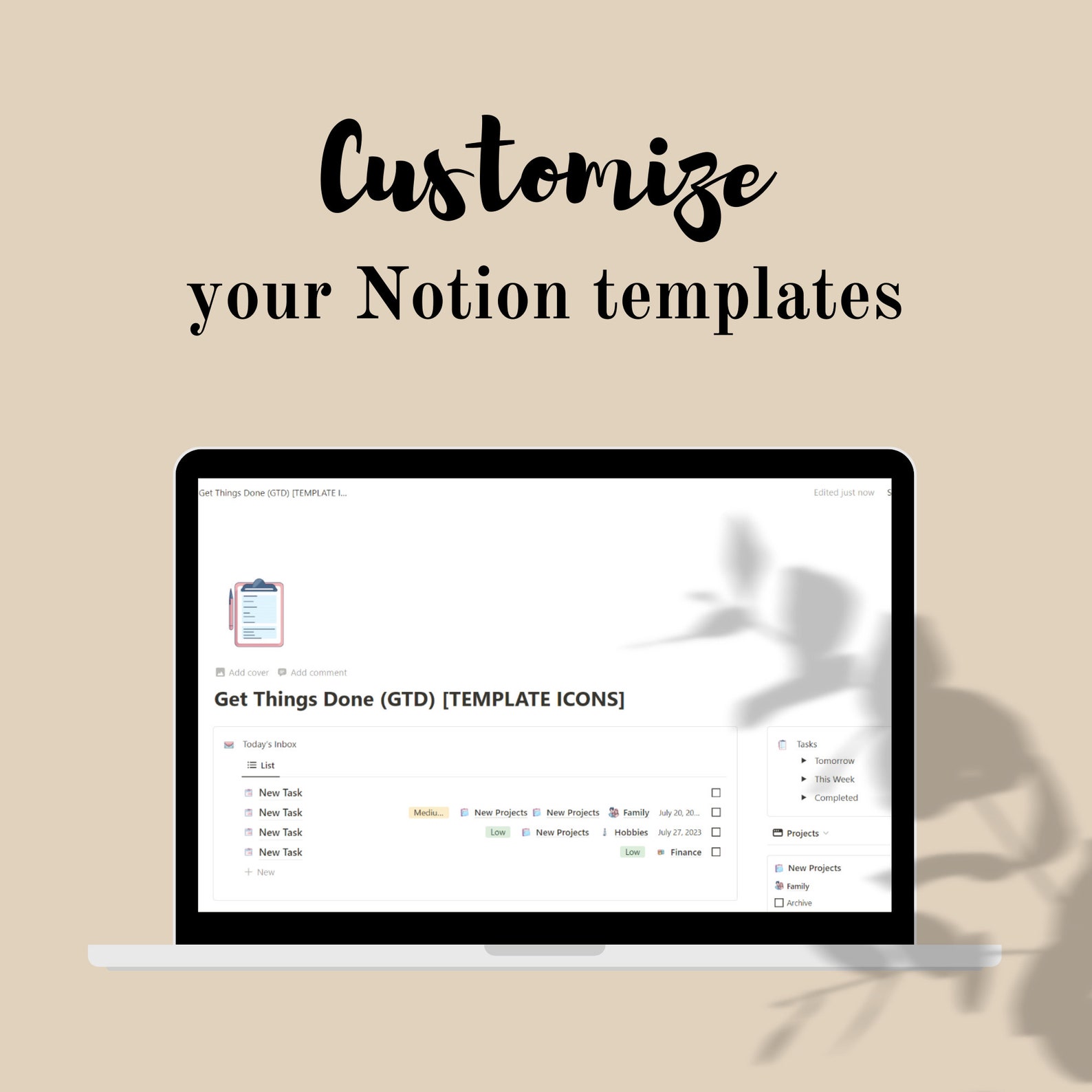 Notion Icons, PNG Images, Cute Pastel Clipart, Get Things Done Template ...