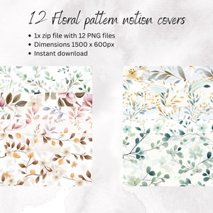 Flower Botanical Notion Covers, Customize Notion Templates, Floral ...