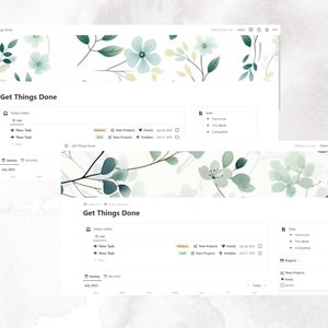 Flower Botanical Notion Covers, Customize Notion Templates, Floral ...