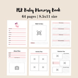 PLR Baby Memory Book, Keepsake Child Canva Template, Holiday Memories ...