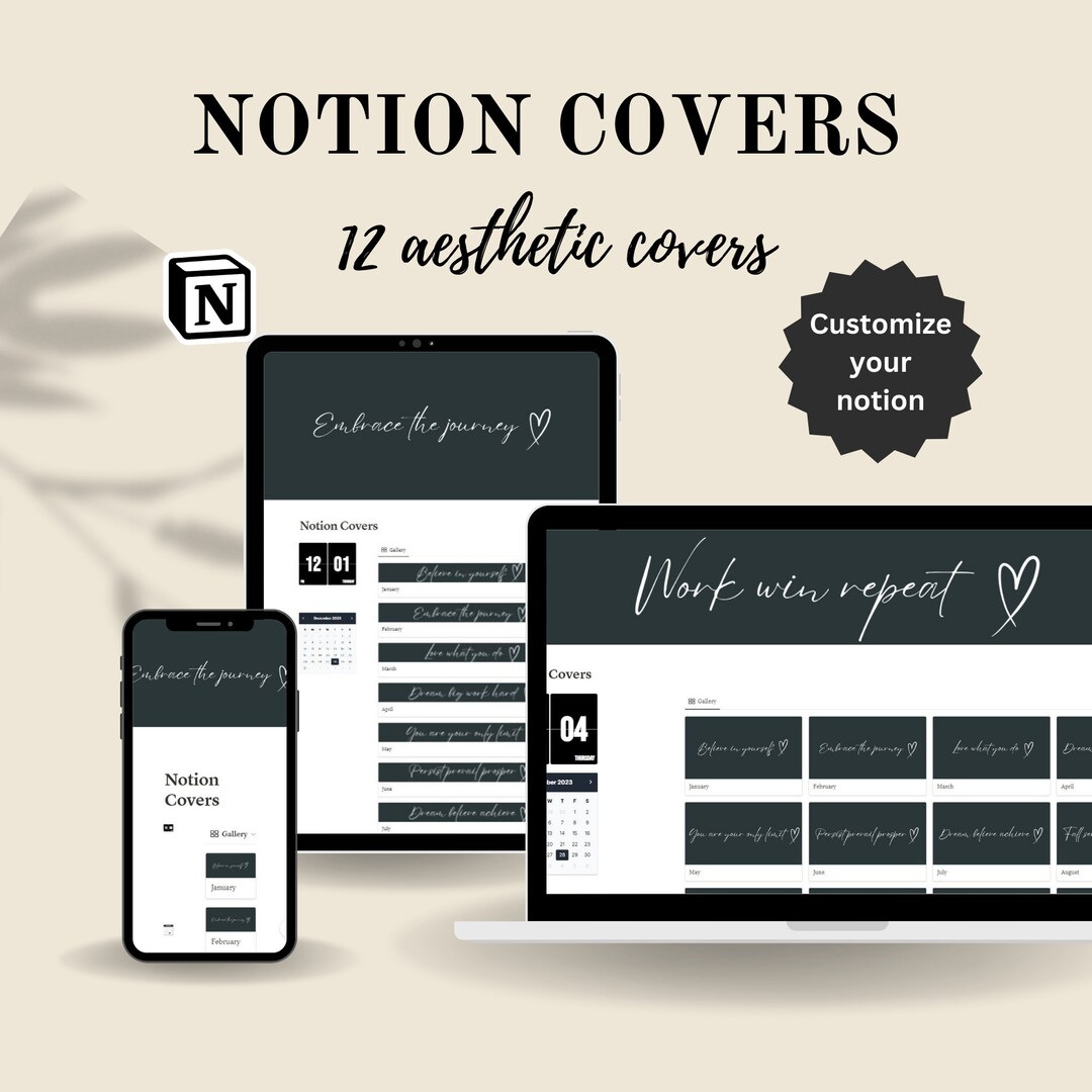 Notion Covers for Templates, Customize Notion Templates, Motivational ...