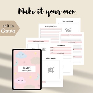PLR Baby Memory Book, Keepsake Child Canva Template, Holiday Memories ...