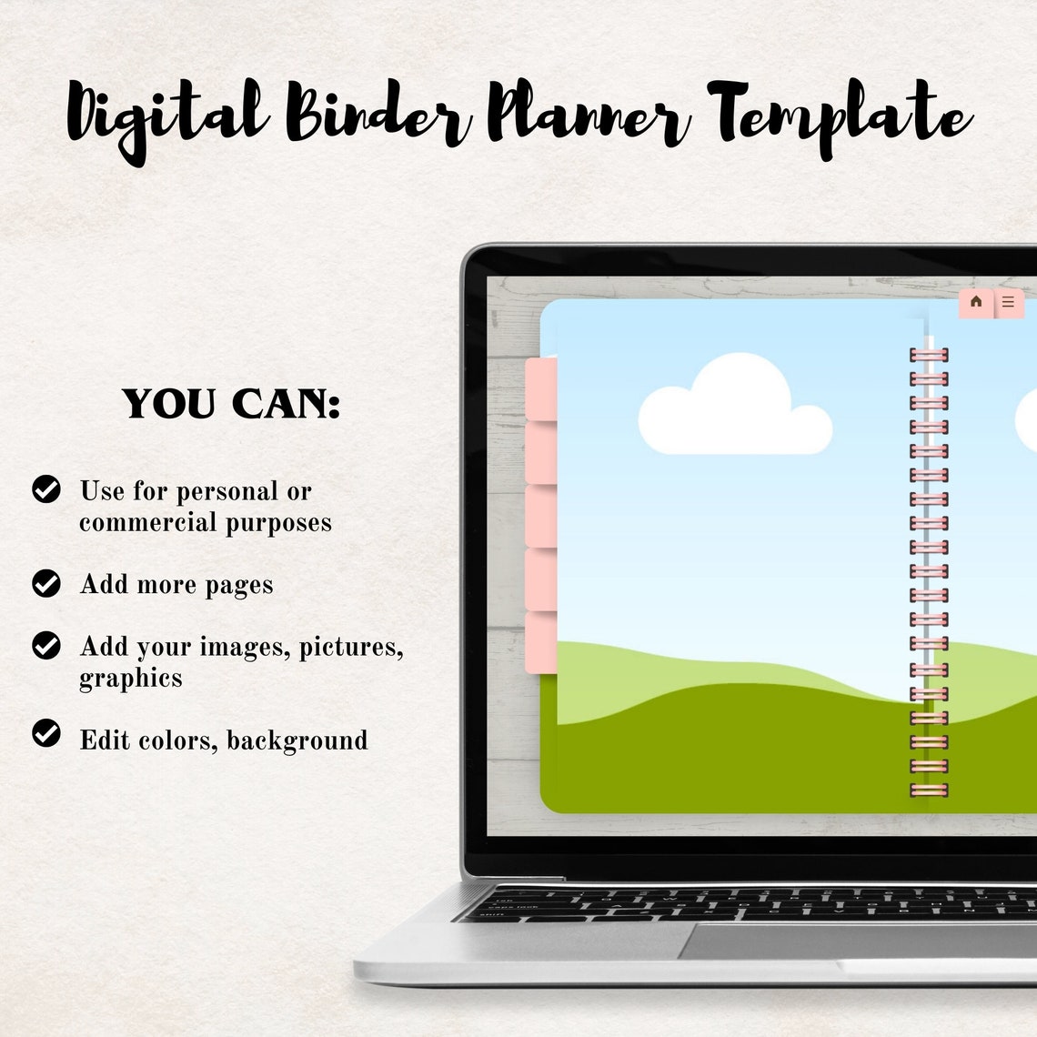 Canva Frame Planner Template, Hyperlinked Digital Planner, Create Your ...