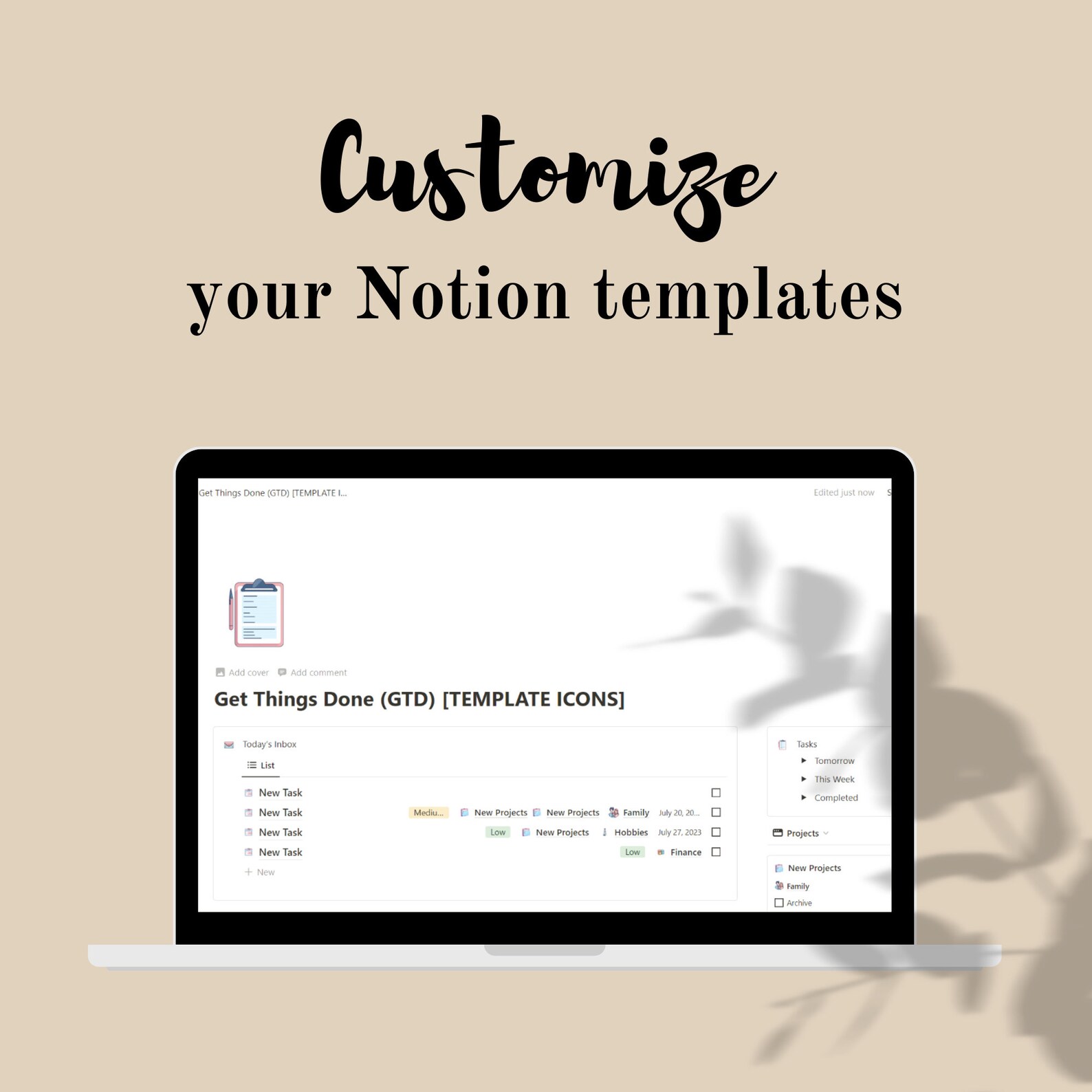 Notion Icons, PNG Images, Cute Pastel Clipart, Get Things Done Template ...
