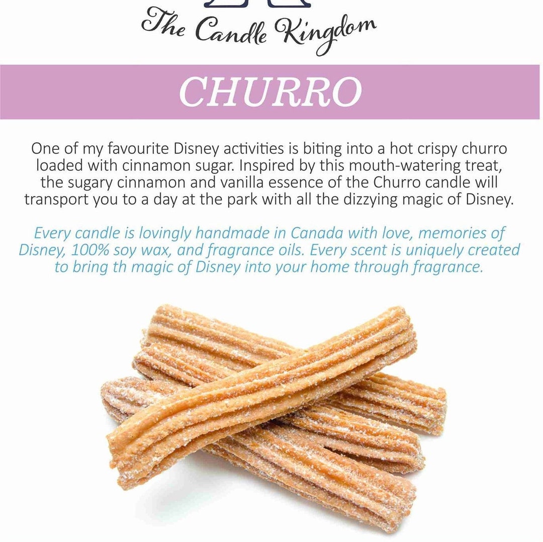 Churro 6oz Soy Candle Theme Park Inspired Scents With - Etsy Canada