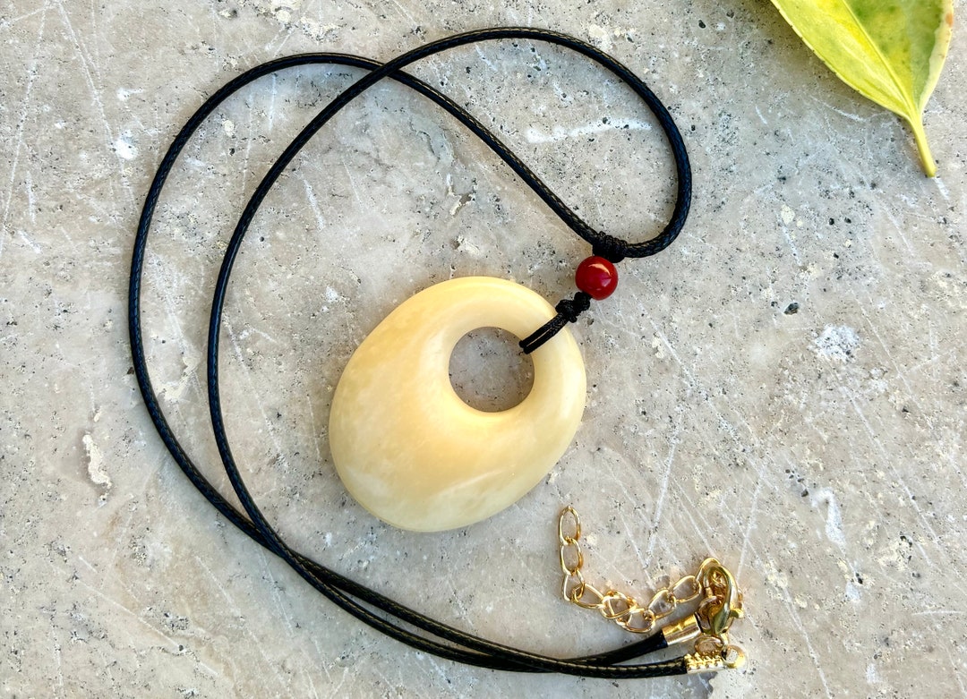 SUNRISE Unique Handcrafted Natural Bovine Cow Bone Necklace Pendant ...