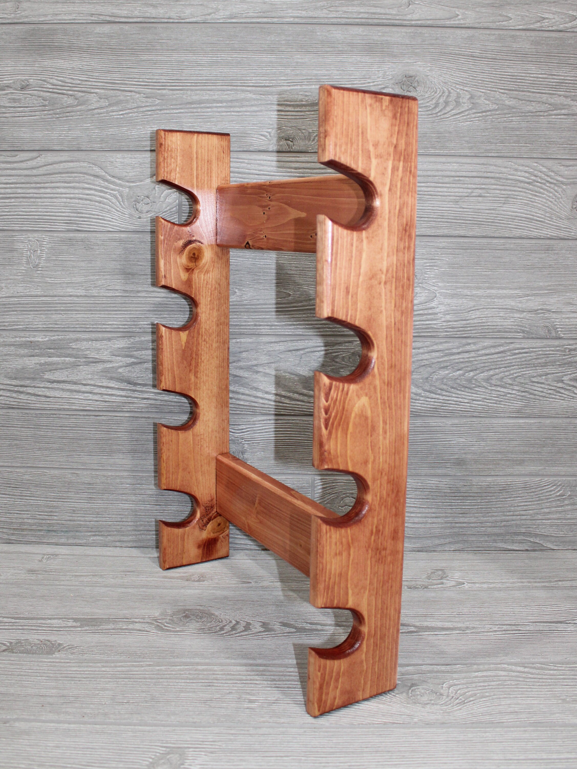 Rolling Pin Rack with Four Slots Red Chestnut Four Pin Rack | Etsy