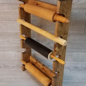 Rolling Pin Rack With Five Slots - Multiple Rolling Pin Rack - Rolling ...
